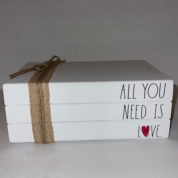Rae Dunn | Accents | Rae Dunn All You Need Is Love Faux Bookstack | Poshmark